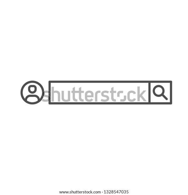 Personal Icon Search Bar Stroke Outline Stock Vector (Royalty Free ...