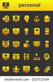 Personal Icon Set 26 Filled Personal Stock Vector (Royalty Free ...