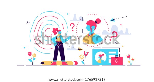 Personal Identity Vector Illustration Flat Tiny Stock Vector (Royalty ...