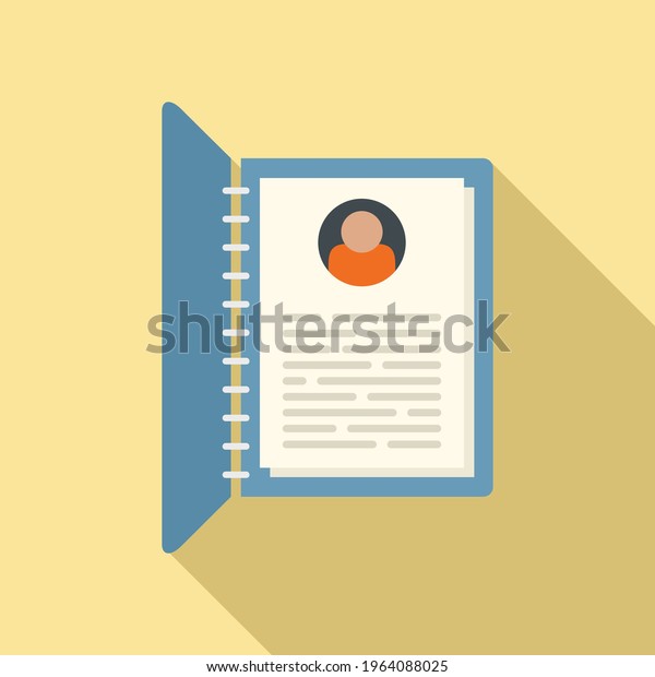 Personal Information Form Icon Flat Illustration Stock Vector (Royalty ...