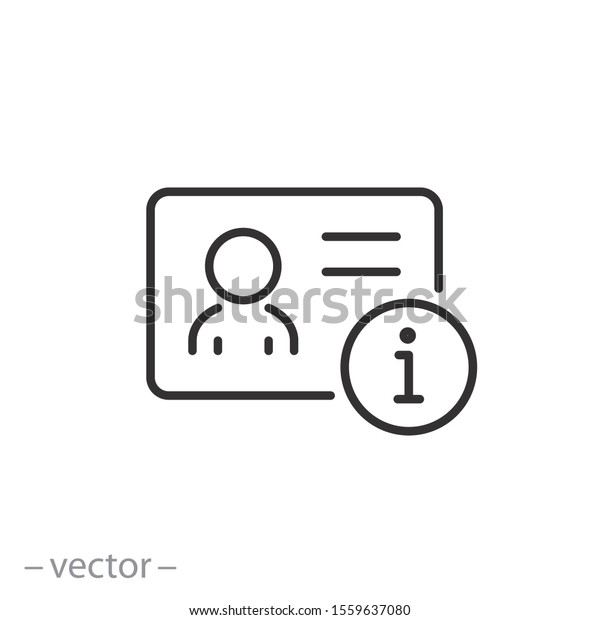 Personal Information Icon Access Data Person Stock Vector (Royalty Free ...