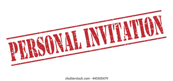 Personal Invitation Vector Stamp On White Stock Vector (Royalty Free ...