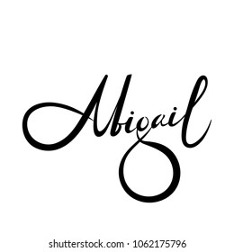 Personal Name Abigail Vector Handwritten Calligraphy Stock Vector ...