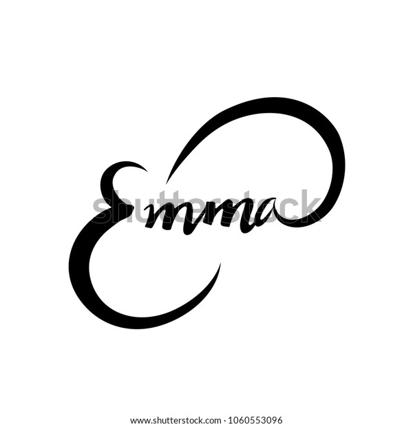 Personal Name Emma Vector Handwritten Calligraphy Stock Vector (Royalty ...