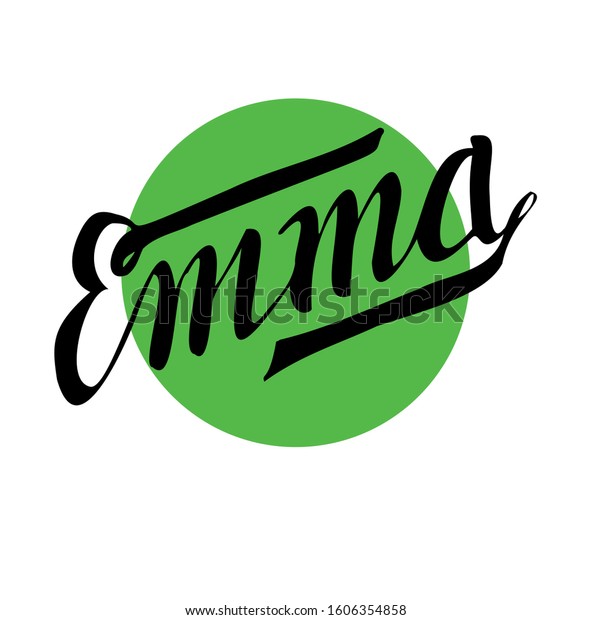 Personal Name Emma Vector Set Handwritten Stock Vector (Royalty Free ...