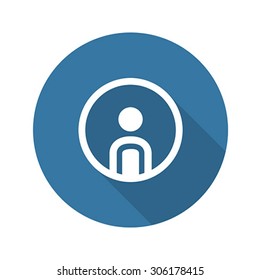 Personal Profile Icon Man Circle Blue Stock Vector (Royalty Free) 306178415