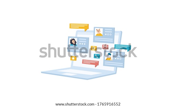 Personal Profiles Background Modern Illustration Slider Stock Vector ...