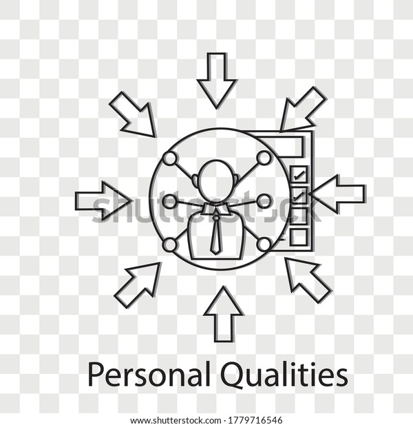 Personal Qualities Concept On Transparency Background Stock Vector ...