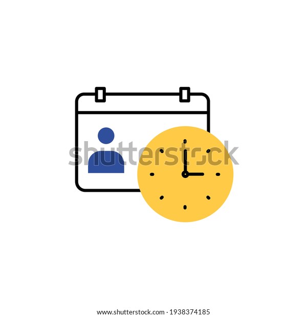 Personal Schedule Icon Vector Illustration Modern Stock Vector (Royalty ...