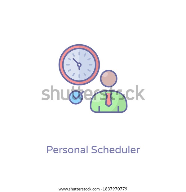 Personal Scheduler Icon Vector Logotype Stock Vector (Royalty Free ...
