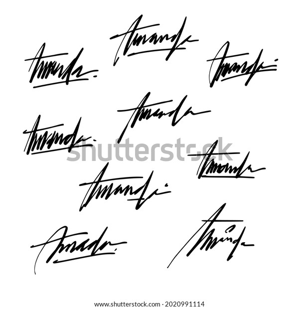 Personal Signature Documents Vector Illustration Black Stock Vector ...