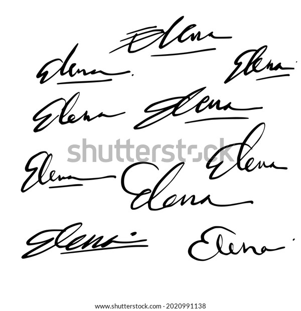 Personal Signature Documents Vector Illustration Black Stock Vector ...