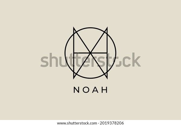 Personal Signature Logo Template Name Noah Stock Vector (Royalty Free ...