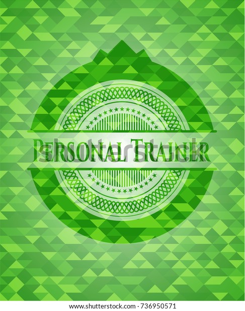 Personal Trainer Green Emblem Triangle Mosaic Stock Vector (Royalty ...