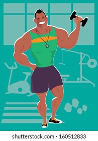 Personal Trainer Gym Vector Cartoon Stock Vector (Royalty Free ...