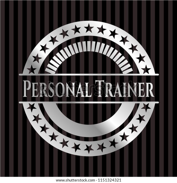 Personal Trainer Silver Emblem Badge Stock Vector (Royalty Free ...