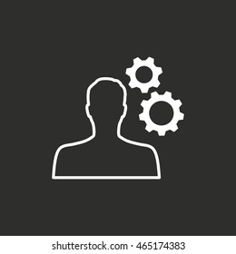 Personal Vector Icon White Illustration Isolated: เวกเตอร์สต็อก (ปลอด ...