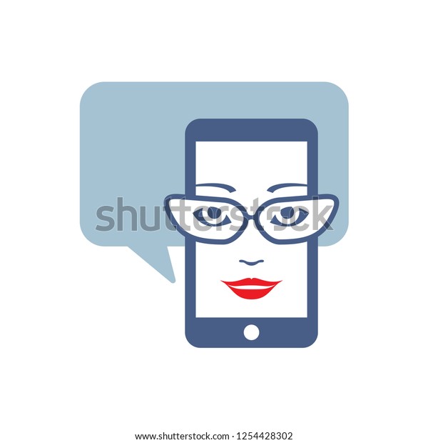 Personal Voice Assistant Icon Logo Template Stock Vector (Royalty Free ...