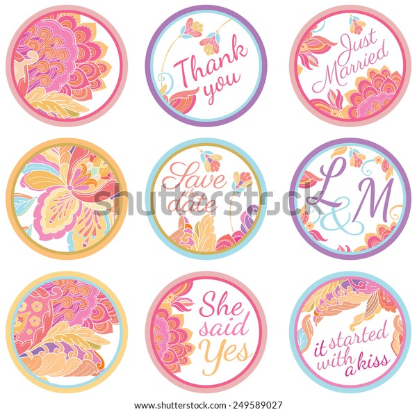 Personalized Candy Sticker Labels Perfect Addition Stock Vector ...