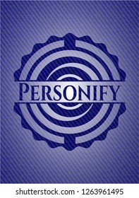 Personify Emblem Denim Texture Stock Vector (Royalty Free) 1263961495 ...