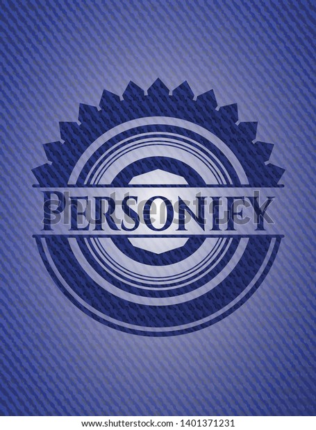 Personify Emblem Jean Background Vector Illustration Stock Vector ...