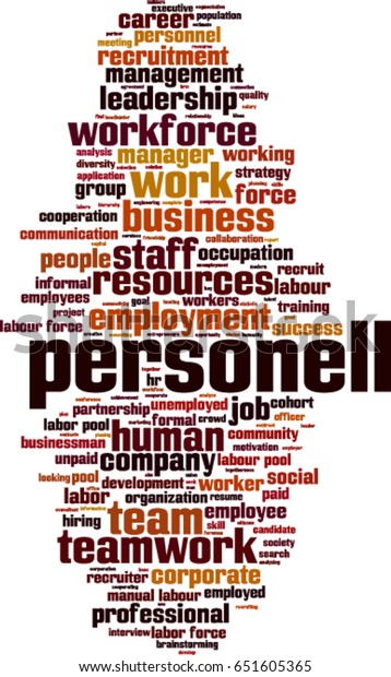 Personnel Word Cloud Concept Vector Illustration Stock Vector (Royalty ...