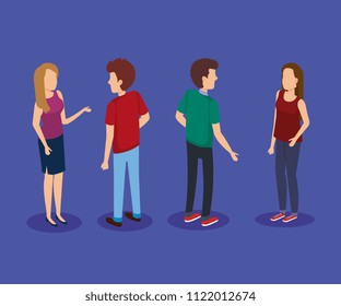 Persons Group Isometric Avatars Stock Vector (Royalty Free) 1122012674 ...