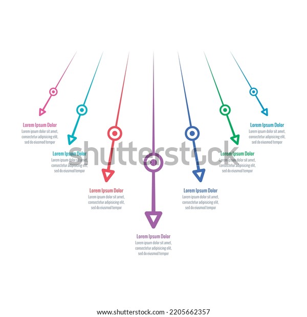 Perspective Arrow Signs Infographic Template Seven Stock Vector ...