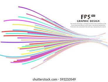 Perspective Effect Colorful Ribbon Stock Vector (Royalty Free ...