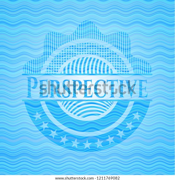 Perspective Water Representation Badge Background Stock Vector (Royalty ...
