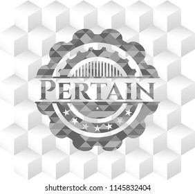 Pertain Grey Emblem Geometric Cube White Stock Vector (Royalty Free ...