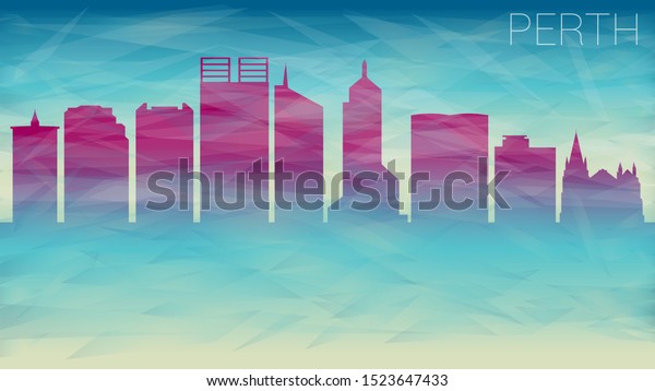 Perth Australia Skyline Vector City Silhouette Stock Vector (Royalty ...