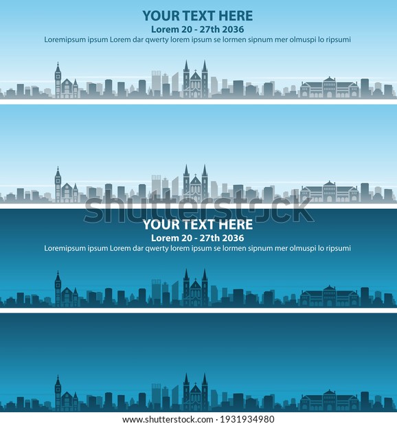 Perth Skyline Profile Event Banner Stock Vector (Royalty Free ...