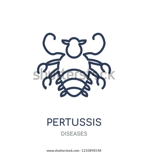 Pertussis Icon Pertussis Linear Symbol Design Stock Vector (Royalty ...