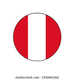 Peru Flag Circle On White Background Stock Vector (Royalty Free) 1812881890
