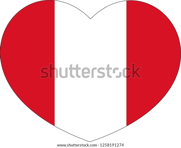 Peru Flag Heart Vector Sticker Stock Vector (Royalty Free) 1258191274 ...