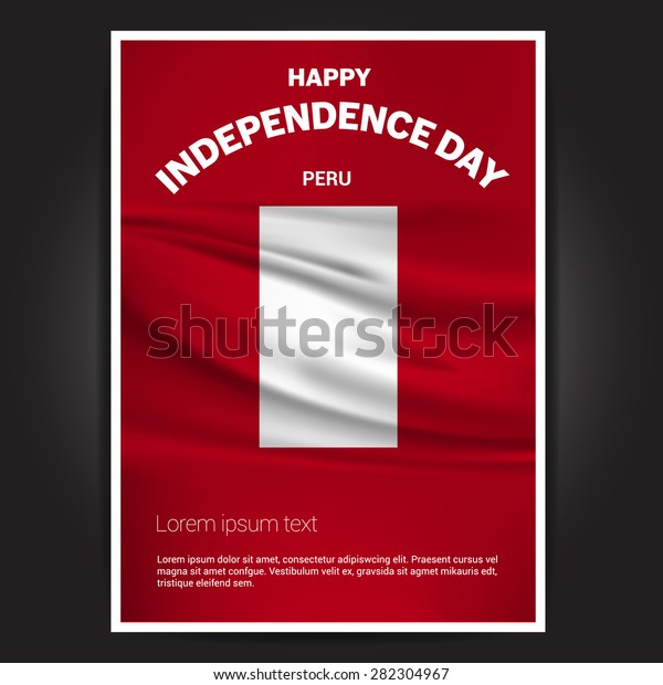 Peru Independence Day Poster Stock Vector (Royalty Free) 282304967 ...