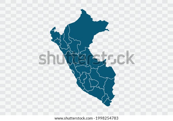 Peru Map Blue Color On Backgound Stock Vector (Royalty Free) 1998254783