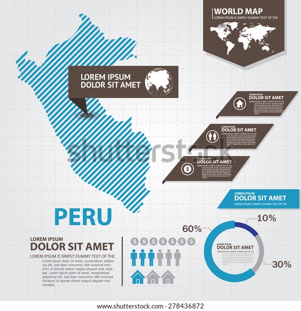 Peru Map Infographic Stock Vector (Royalty Free) 278436872 | Shutterstock