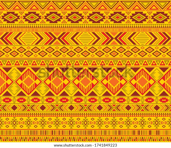 Peruvian American Indian Pattern Tribal Ethnic Stock Vector (Royalty ...