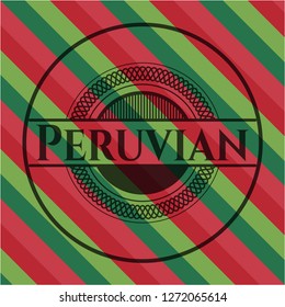 Peruvian Christmas Colors Emblem Stock Vector (Royalty Free) 1272065614 ...