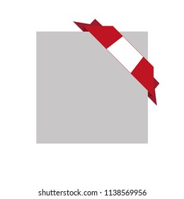 Peruvian Corner Ribbon Banner Flag Peru Stock Vector (Royalty Free ...