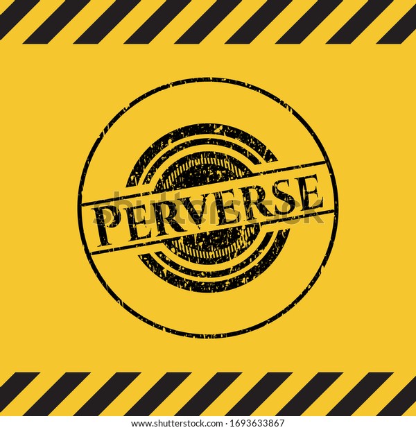 Perverse Grunge Warning Sign Emblem Vector Stock Vector (Royalty Free ...