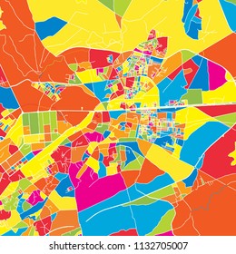 Peshawar Pakistan Colorful Vector Map White Stock Vector (Royalty Free ...