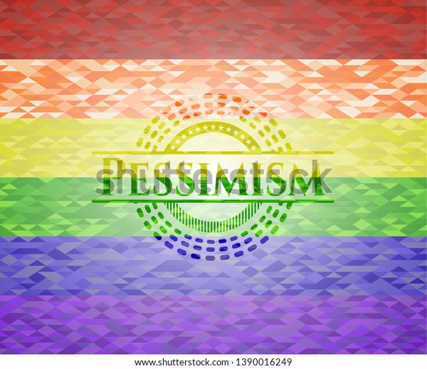 Pessimism Lgbt Colors Emblem Vector Illustration Stock Vector (Royalty ...