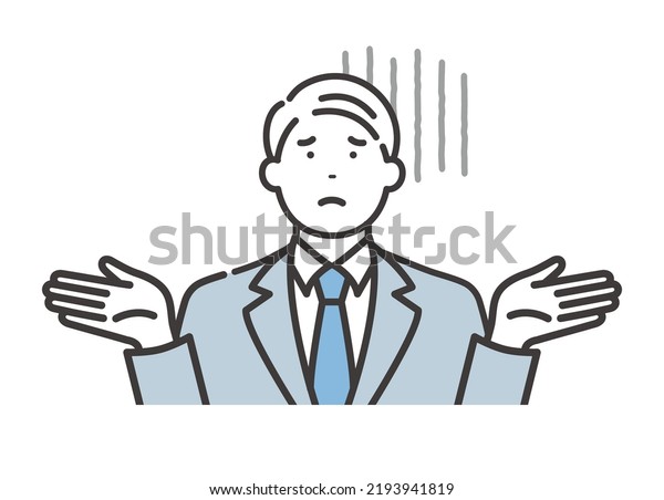 Pessimistic Business Man Pose That Spreads Stock Vector (Royalty Free ...