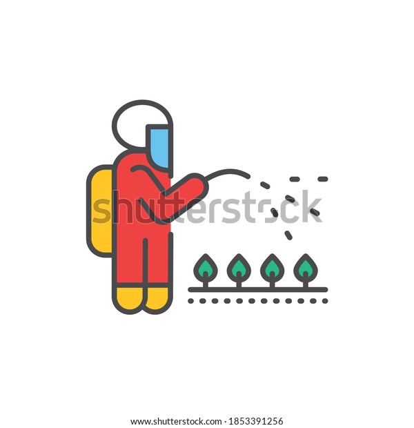 Pest Control Color Line Icon Pictogram Stock Vector (Royalty Free ...