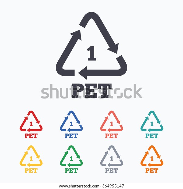 Pet 1 Icon Polyethylene Terephthalate Sign Stock Vector (Royalty Free ...