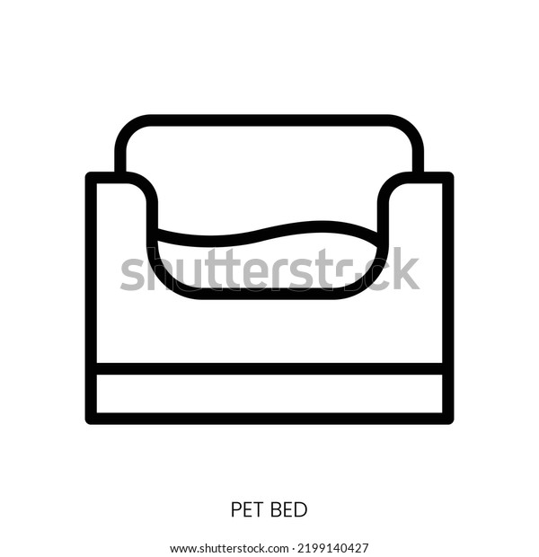 Pet Bed Icon Line Art Style Stock Vector (Royalty Free) 2199140427 ...