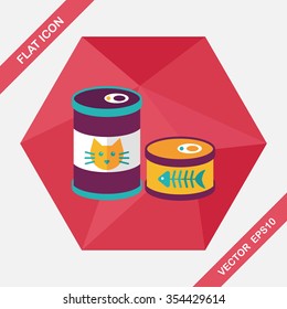 Pet Cat Food Can Flat Icon Stock Vector (Royalty Free) 354429614 ...